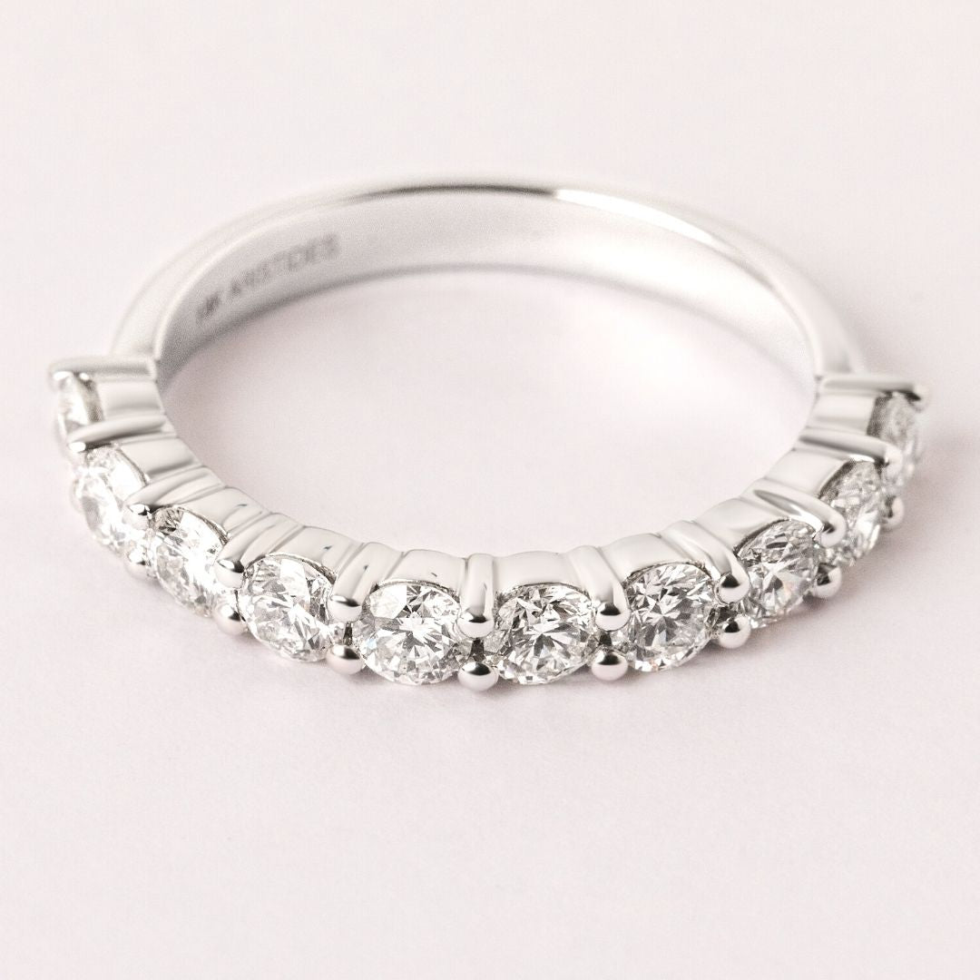 Deca Diamond Eternity Ring in White Gold – Aristides Fine Jewels